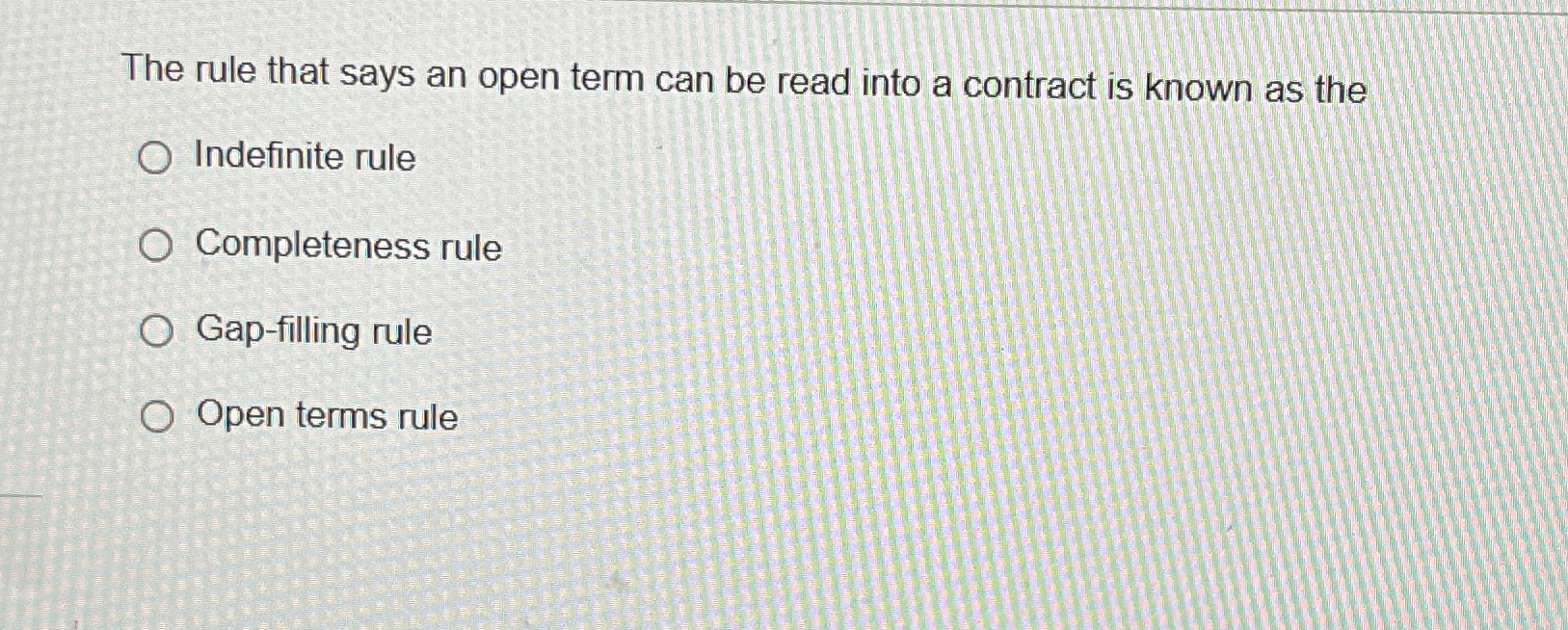 Solved The rule that says an open term can be read into a | Chegg.com