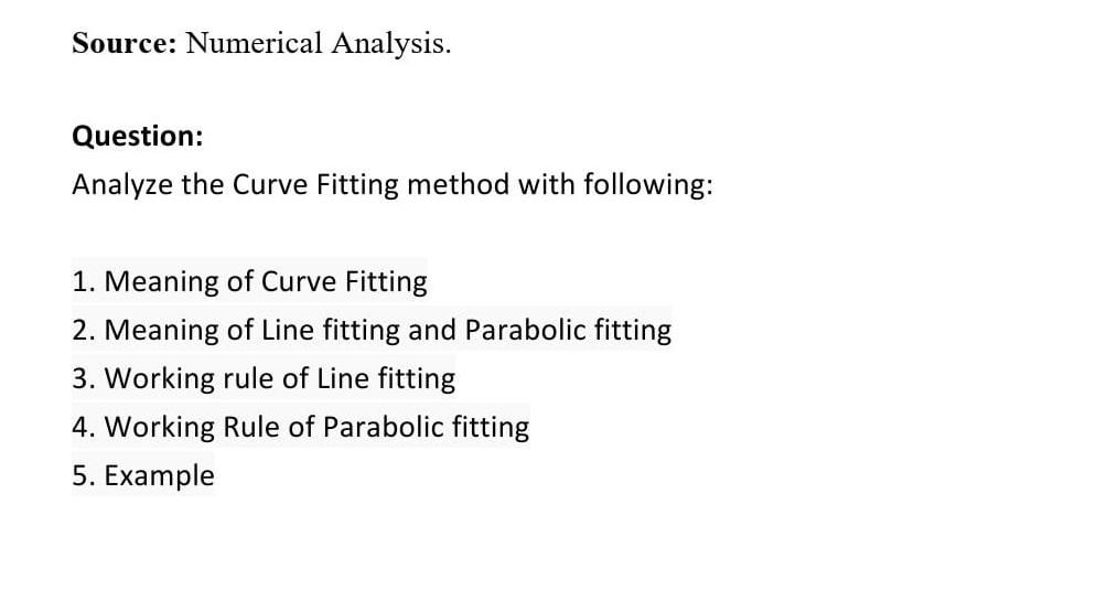 Solved Source: Numerical Analysis. Question: Analyze the | Chegg.com