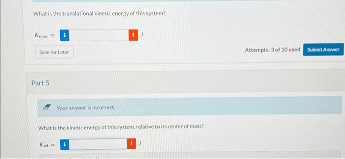 Solved Consider A System Of Two Objects Object 1 Has A