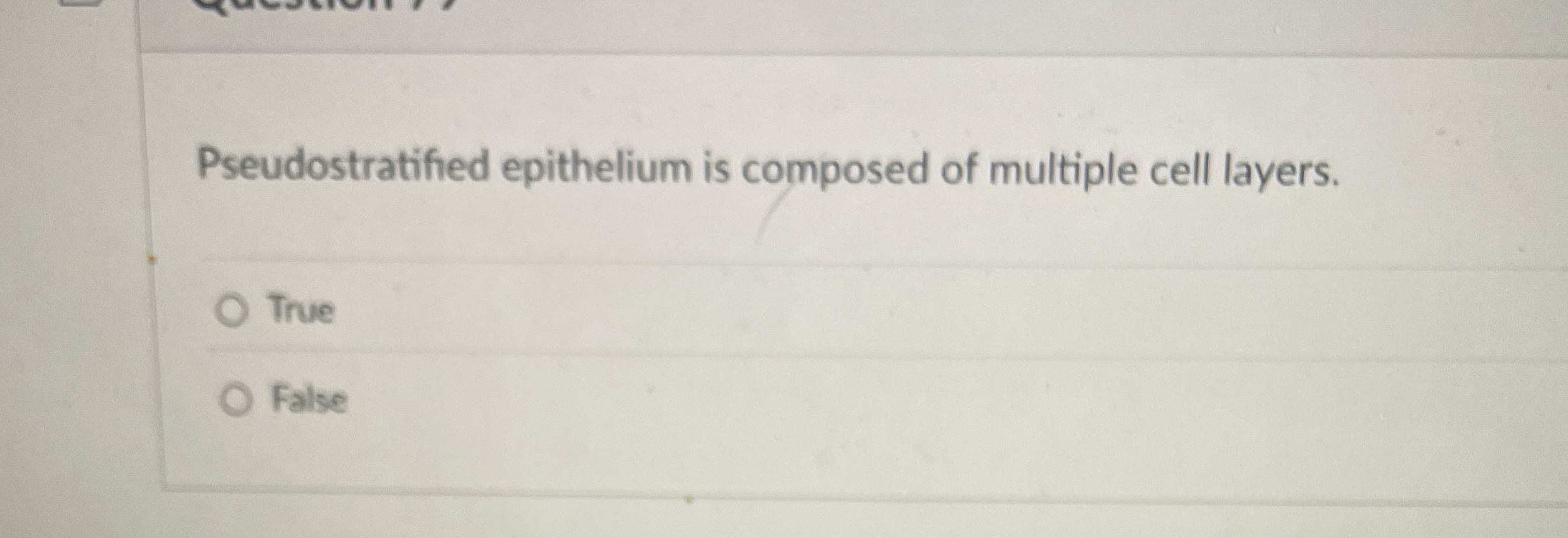 Solved Pseudostratified epithelium is composed of multiple | Chegg.com