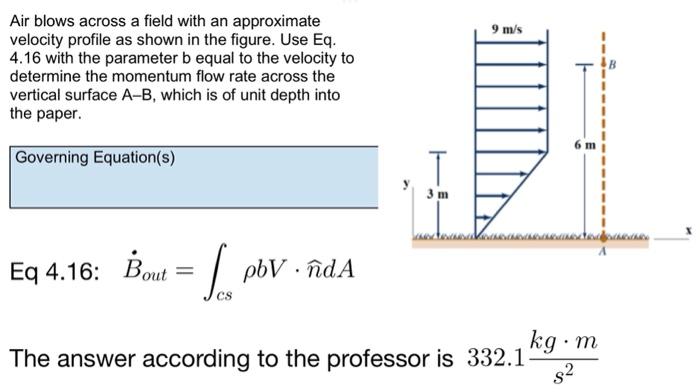 Solved Air blows across a field with an approximate velocity | Chegg.com