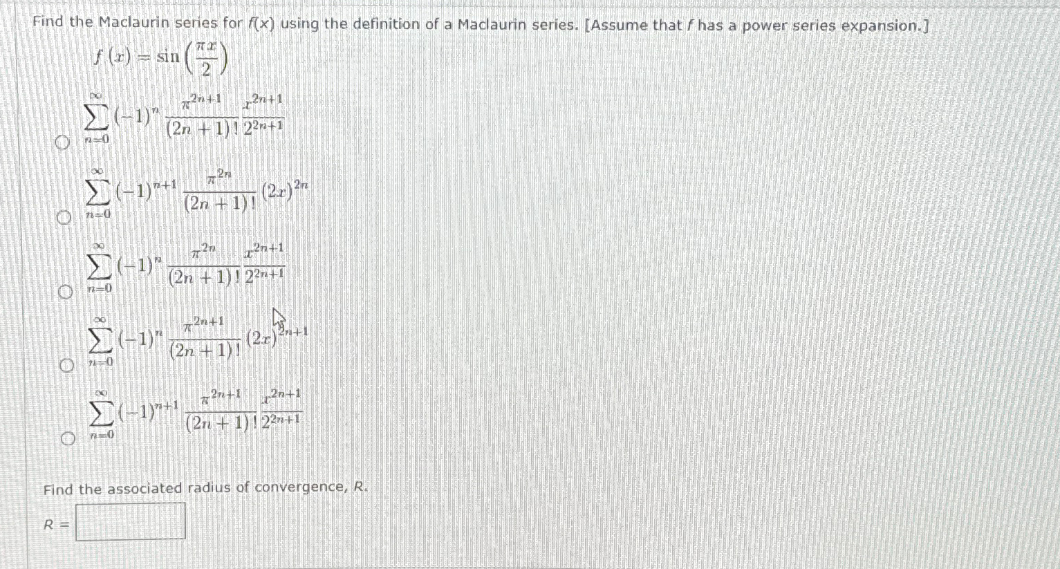 Solved Find the Maclaurin series for f(x) ﻿using the | Chegg.com