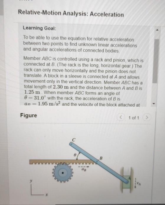 Solved Relative-Motion Analysis: Acceleration Learning Goal: | Chegg.com