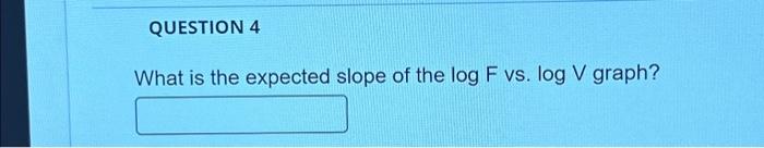 QUESTION 4 What is the expected slope of the log F | Chegg.com
