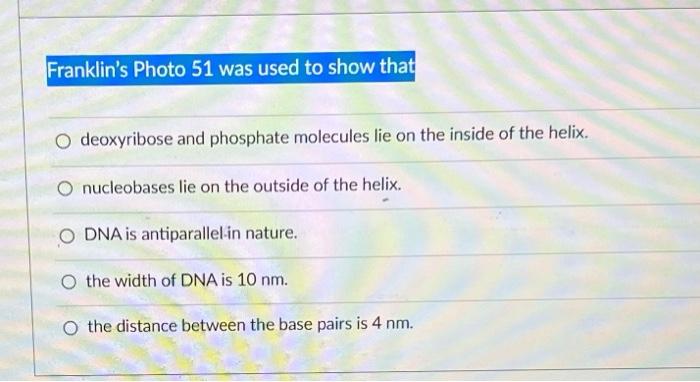 Solved Which researcher(s) disproved Phoebus Levene's | Chegg.com