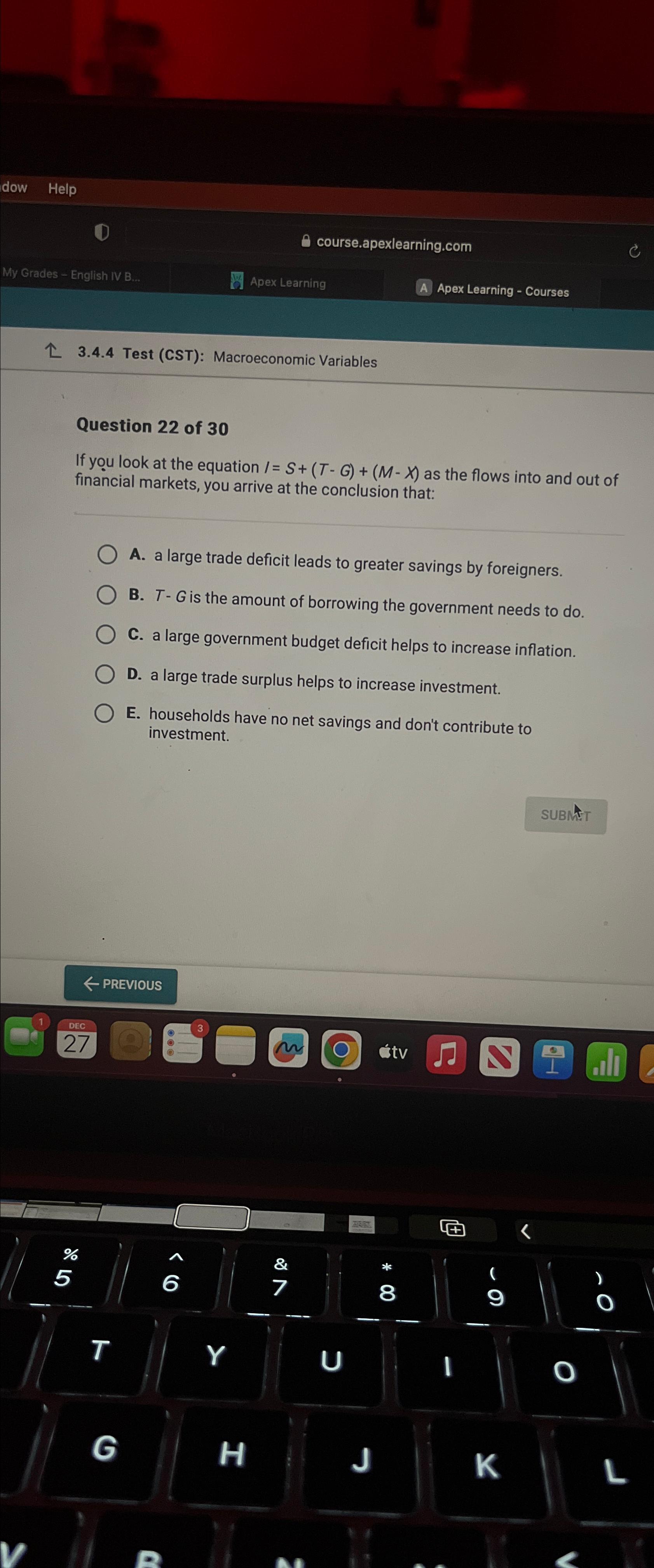 Solved (1)course.apexlearning.comMy Grades - ﻿English IV | Chegg.com