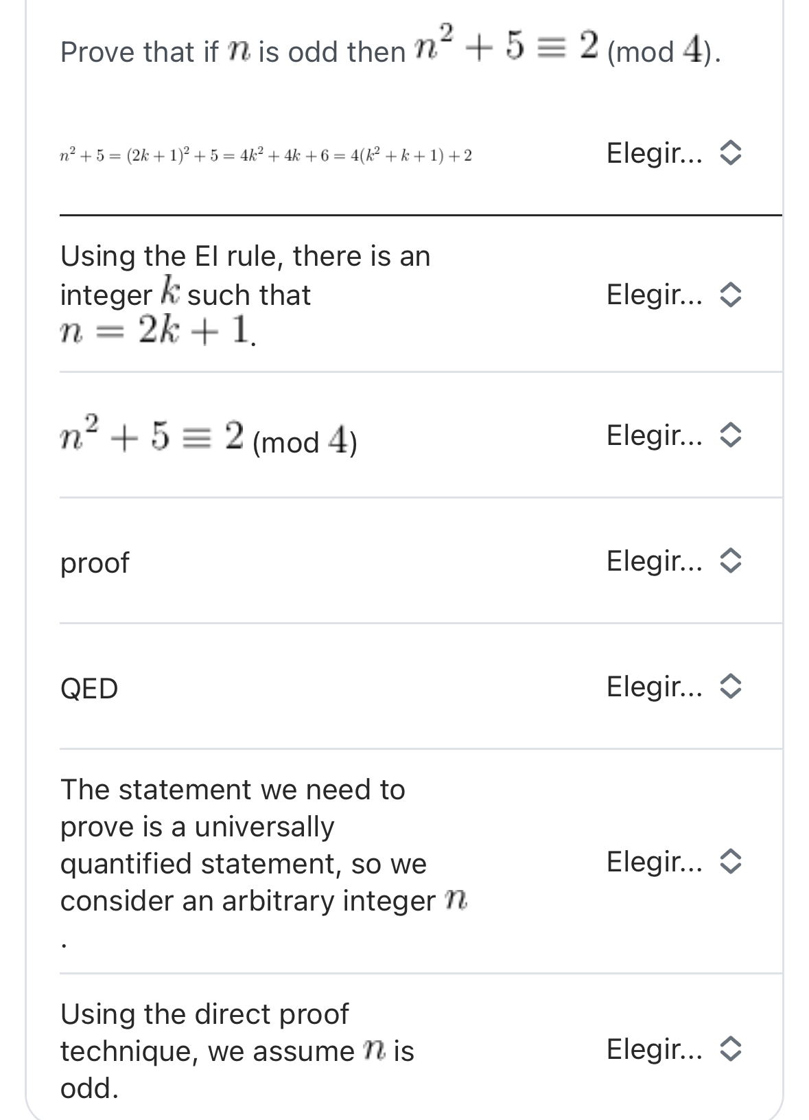 Solved Prove that if n is ﻿odd then n2+5-=2 ﻿Prove that | Chegg.com