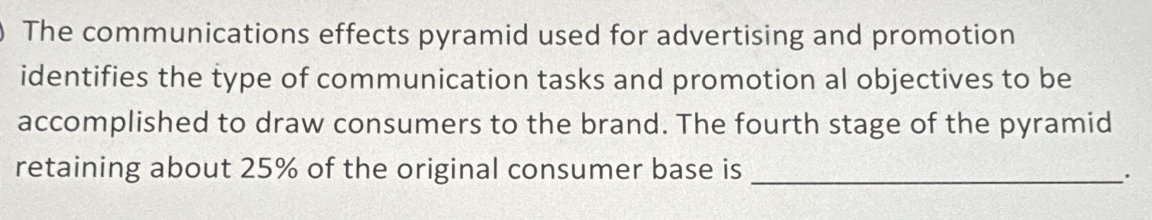 Solved The communications effects pyramid used for | Chegg.com