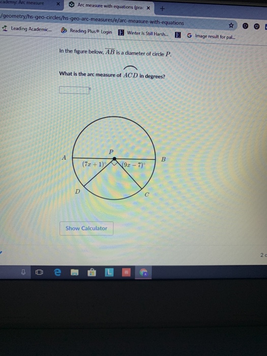 Solved cademy: Arc measure X Arc measure with equations (pra | Chegg.com