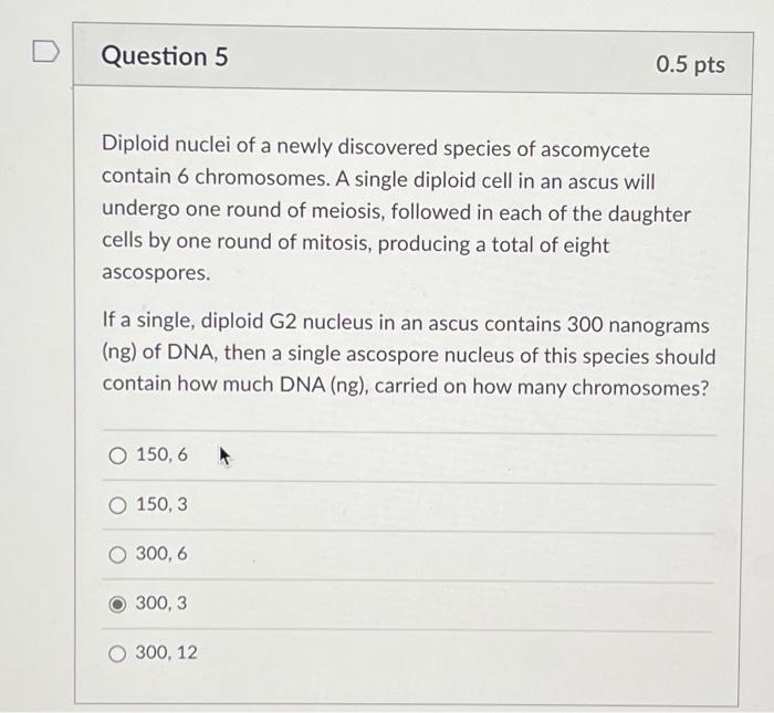 Solved Diploid nuclei of a newly discovered species of | Chegg.com