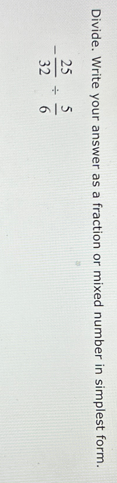 Solved Divide. Write your answer as a fraction or mixed | Chegg.com