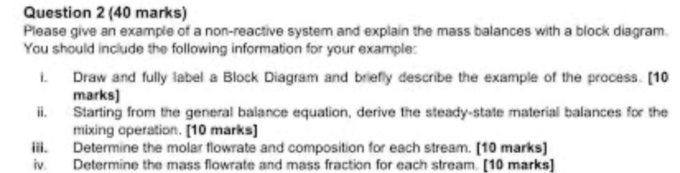 Solved Question 2 (40 ﻿marks)Please give an example of a | Chegg.com