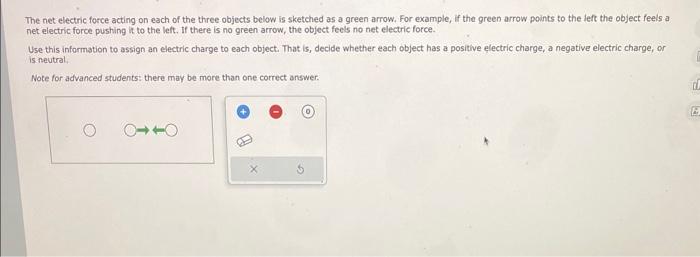 Solved The net electric force acting on each of the three | Chegg.com