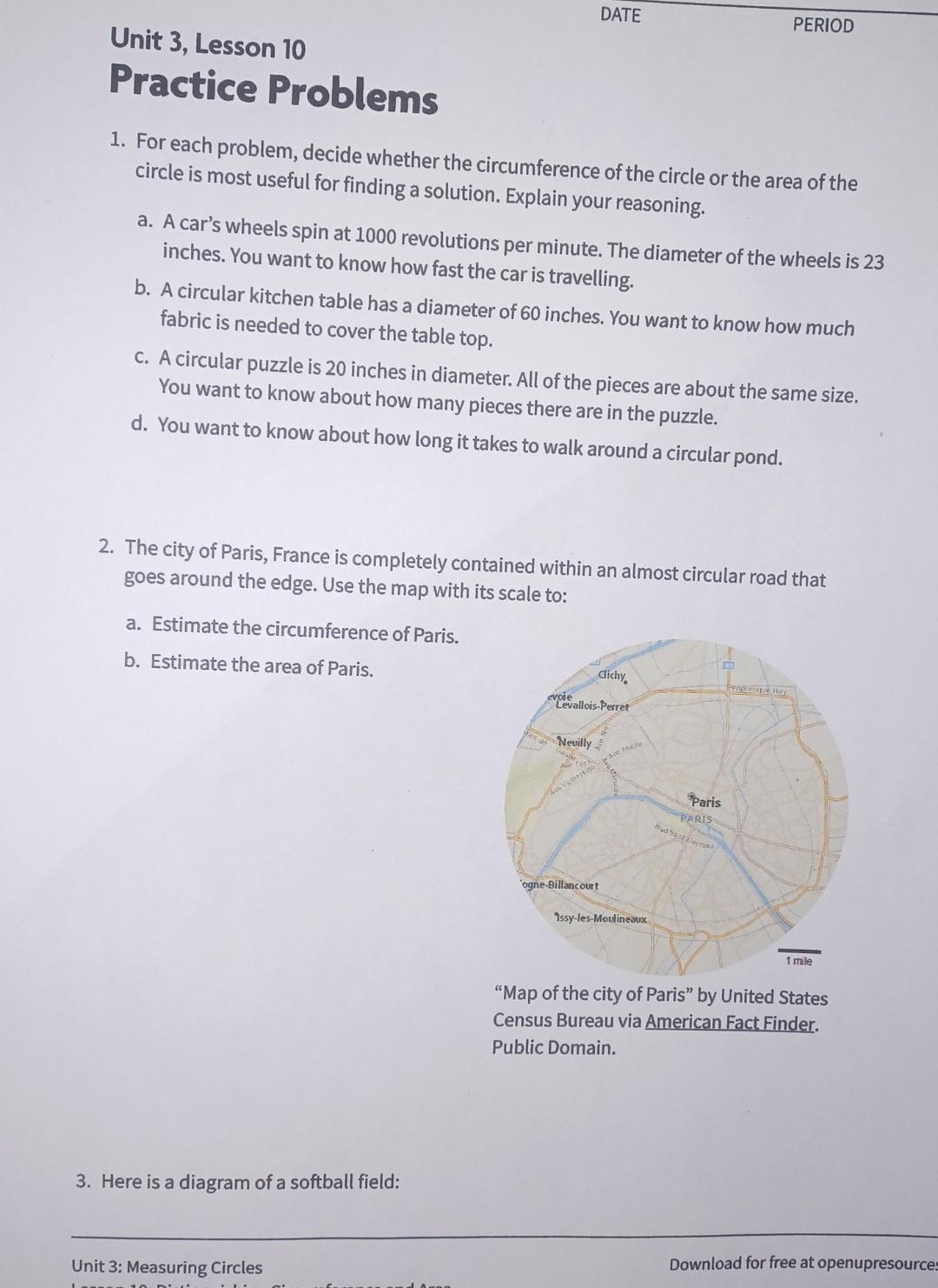 Solved Unit 3, Lesson 10 Practice Problens 1. For each | Chegg.com