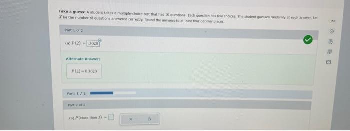 Solved Take a guess: A student takes a multiple-choice test | Chegg.com