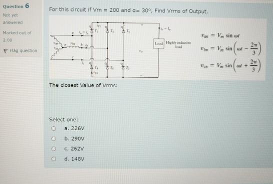 Solved Question 6Not yetansweredMarked out of200Flag | Chegg.com Solved Question 6Not yetansweredMarked out of200Flag | Chegg.com