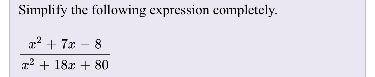 Solved Simplify the following expression | Chegg.com