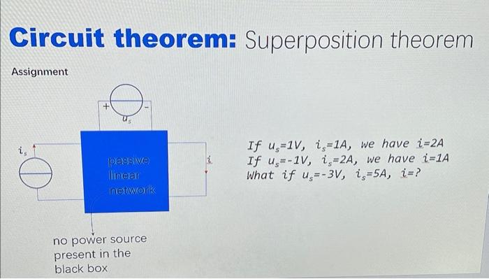 Solved Circuit theorem: Superposition theorem Assignment If | Chegg.com