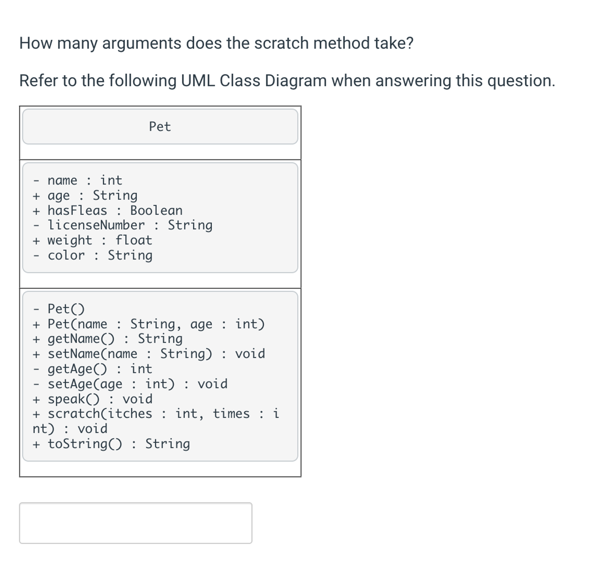 Solved How many arguments does the scratch method take?Refer | Chegg.com
