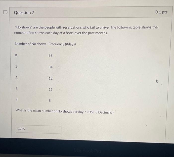 Solved "No shows" are the people with reservations who fail | Chegg.com