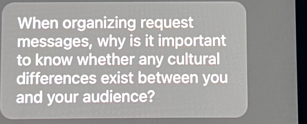 Solved When organizing request messages, why is it important | Chegg.com