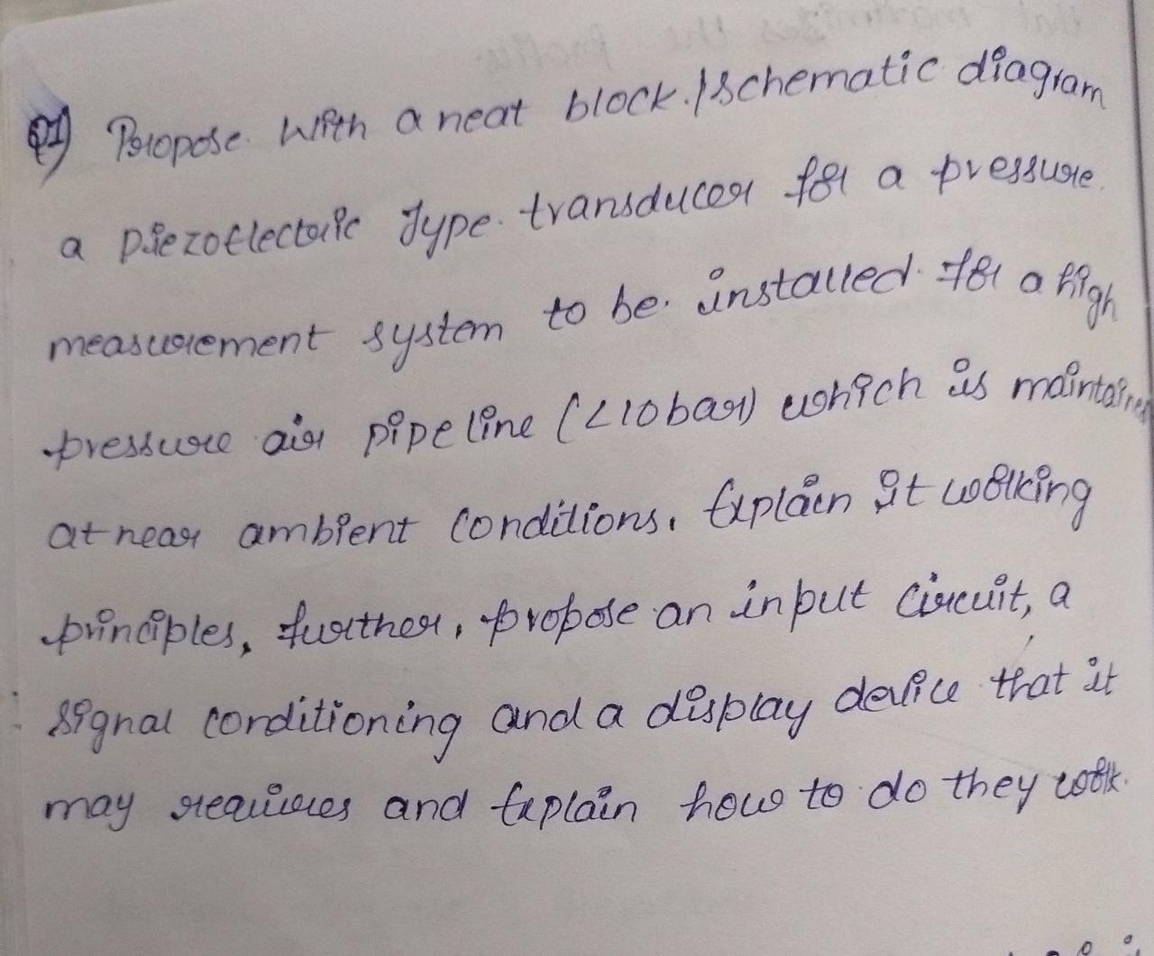 Solved (11) Propose with a neat block./schematic diagram a | Chegg.com