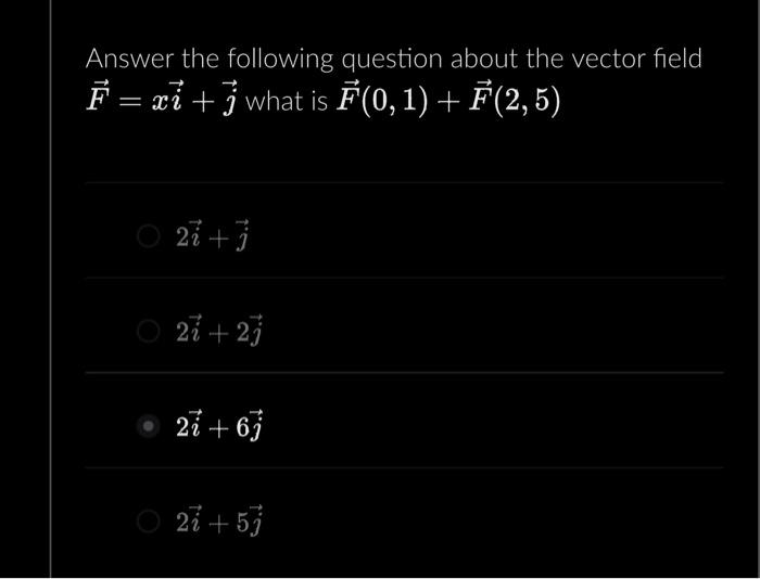 Solved Answer the following question about the vector field | Chegg.com
