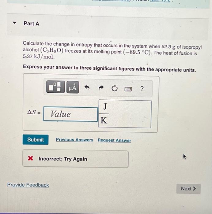 Solved Calculate the change in entropy that occurs in the | Chegg.com
