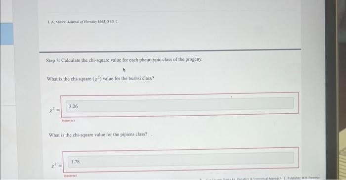 Solved J. A. Moore investigated the inheritance of spotting | Chegg.com