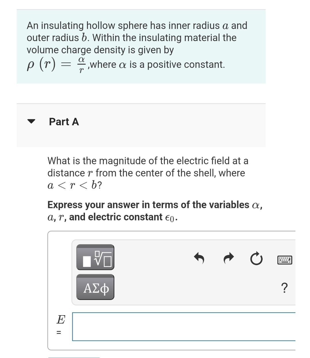 Solved Express your answer in terms of the variables | Chegg.com
