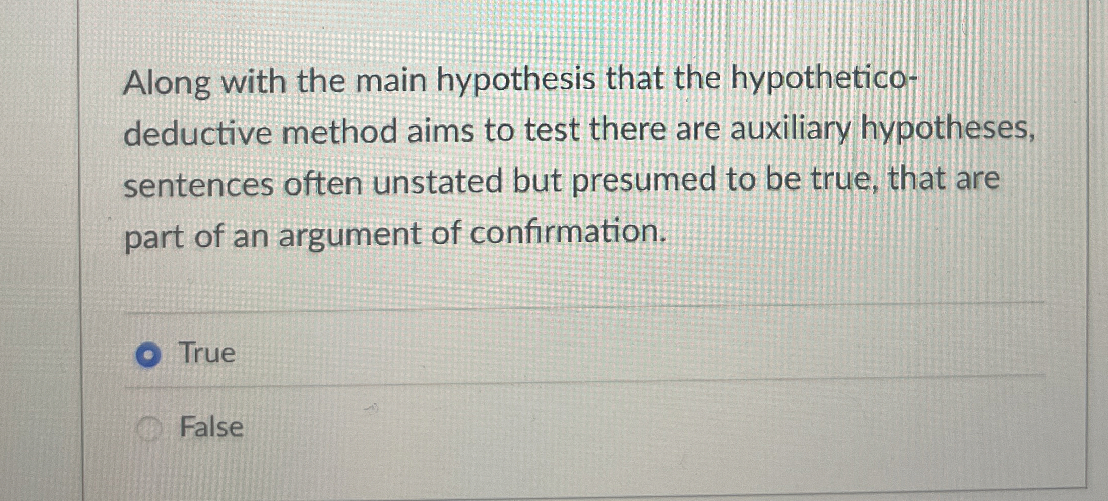 Solved Along with the main hypothesis that the | Chegg.com