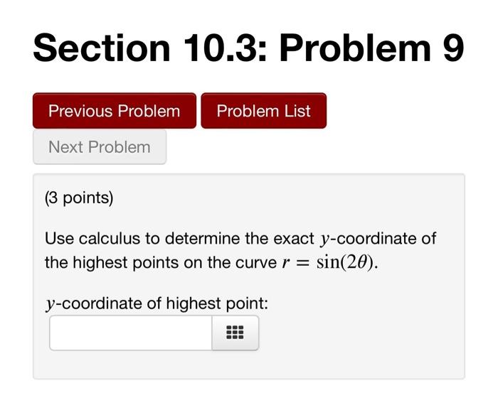 Solved (3 points) Use calculus to determine the exact | Chegg.com