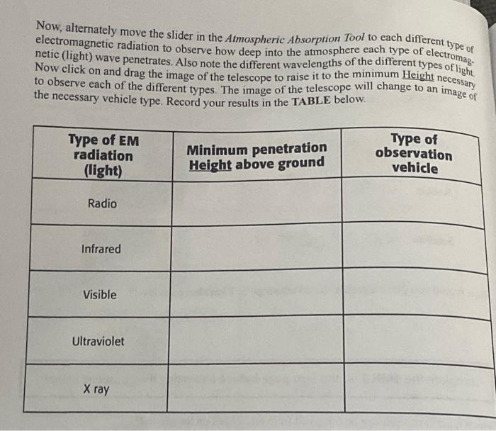 Solved Now, alternately move the slider in the Atmospheric | Chegg.com