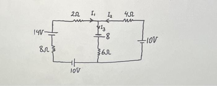 Solved Below Circuit, (Use Kirchoff's Laws) find current | Chegg.com