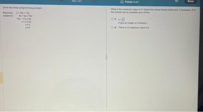 Solved Solve the finear programming problem. Maximite | Chegg.com