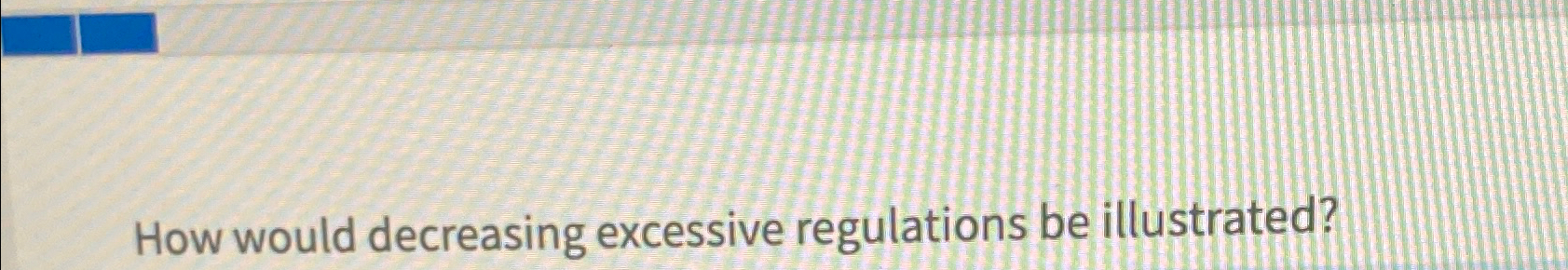 Solved How would decreasing excessive regulations be | Chegg.com