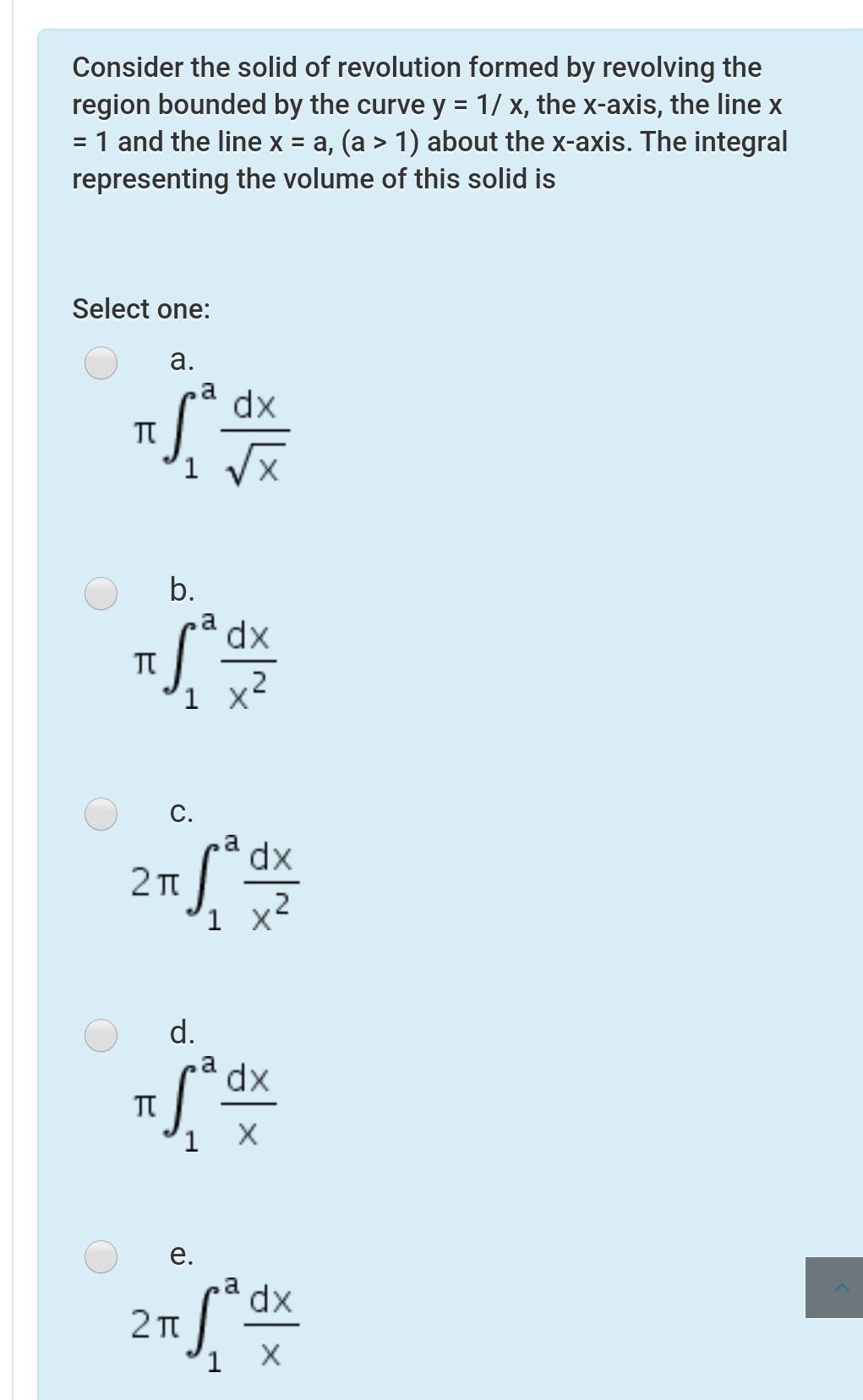 Solved Consider the solid of revolution formed by revolving | Chegg.com