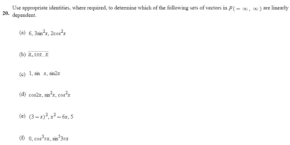Solved Use appropriate identities, where required, to | Chegg.com