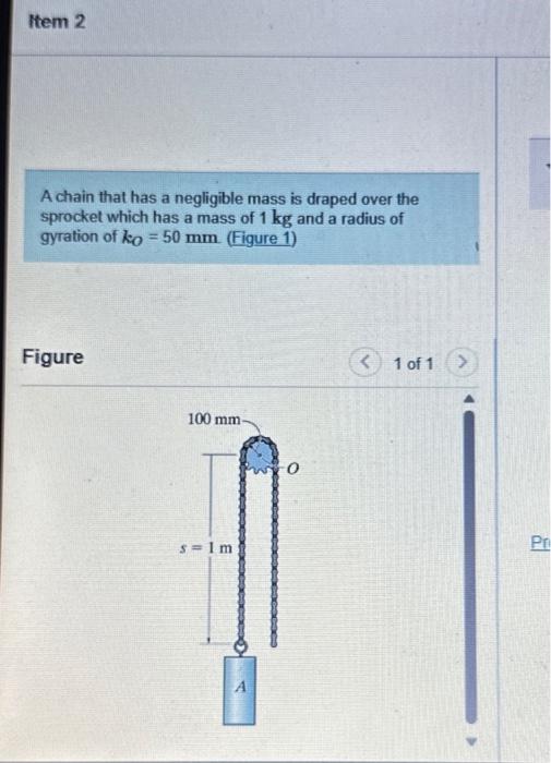 Solved A chain that has a negligible mass is draped over the | Chegg.com
