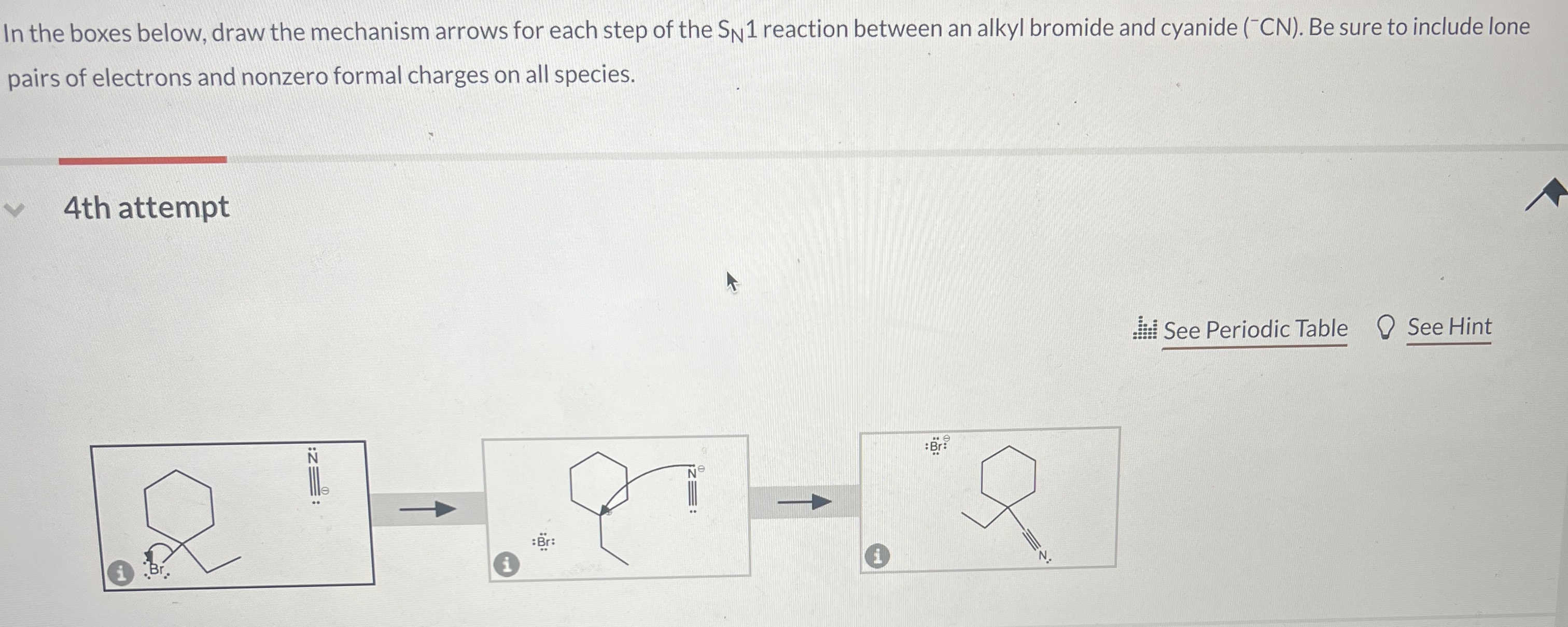 Solved In the boxes below, draw the mechanism arrows for | Chegg.com