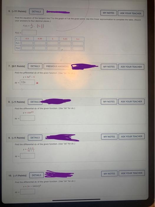 Solved #6-10. I need answer for ALL these problems.if you | Chegg.com