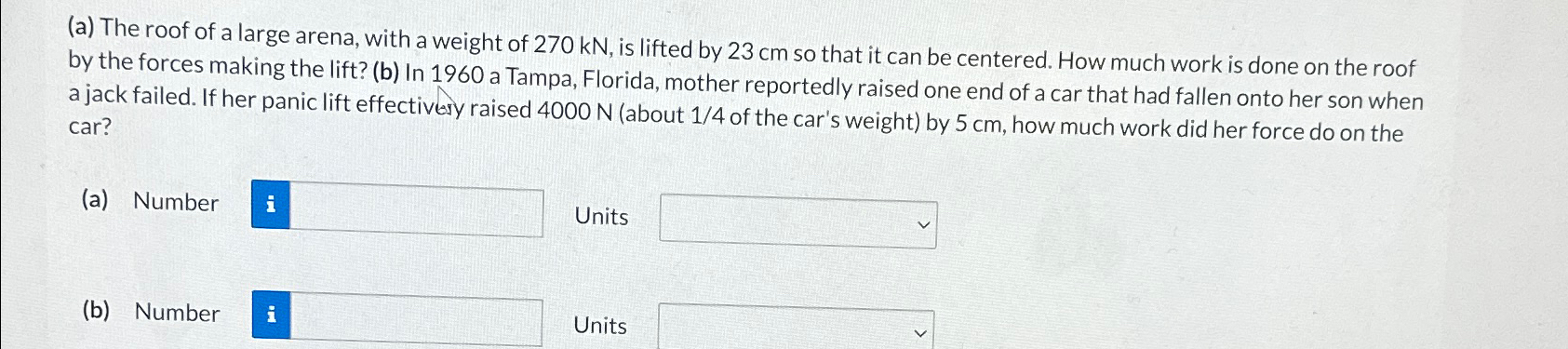 Solved (a) ﻿The roof of a large arena, with a weight of | Chegg.com