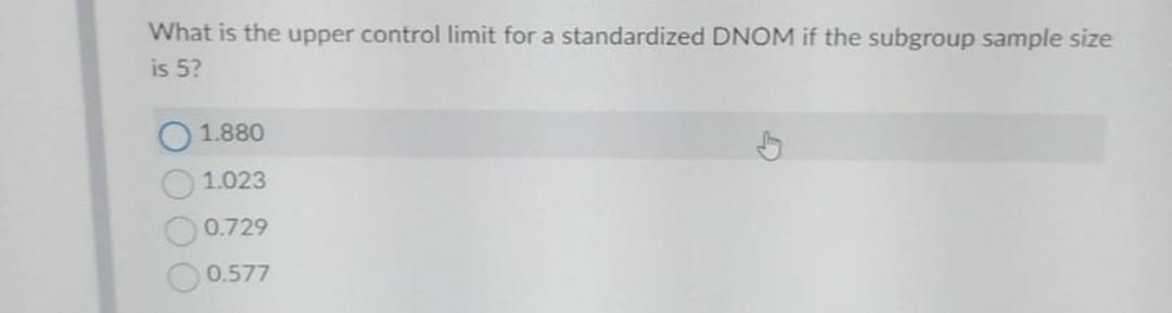 Solved What is the upper control limit for a standardized | Chegg.com