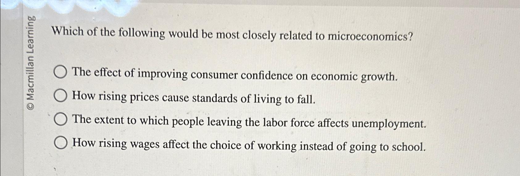 Solved Which of the following would be most closely related | Chegg.com