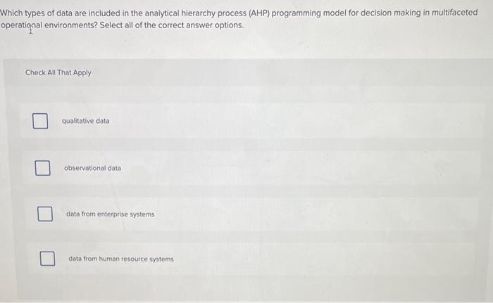 Solved Which types of data are included in the analytical | Chegg.com