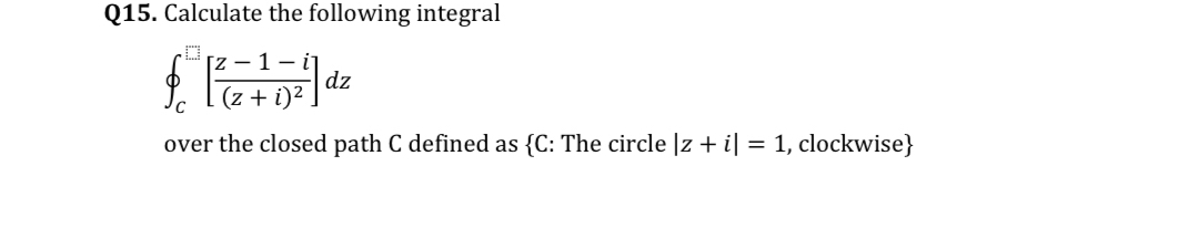 Solved Q15. ﻿Calculate the following | Chegg.com