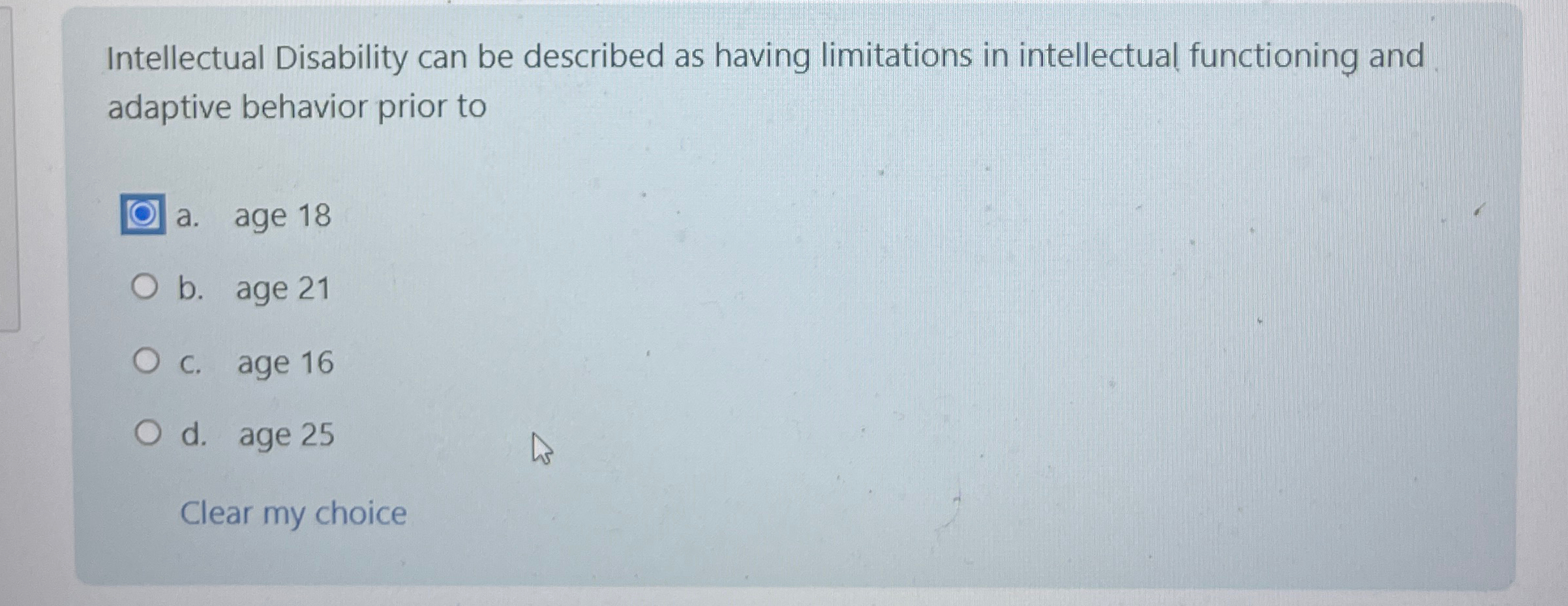 Solved Intellectual Disability can be described as having | Chegg.com
