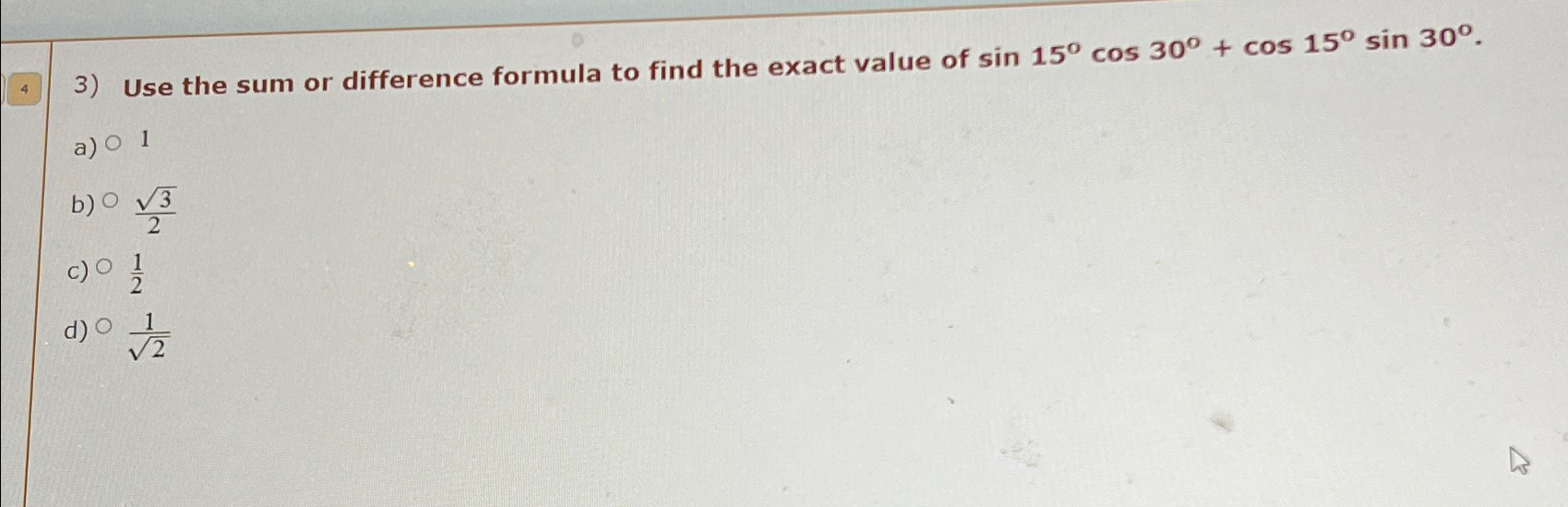 Solved Use the sum or difference formula to find the exact | Chegg.com