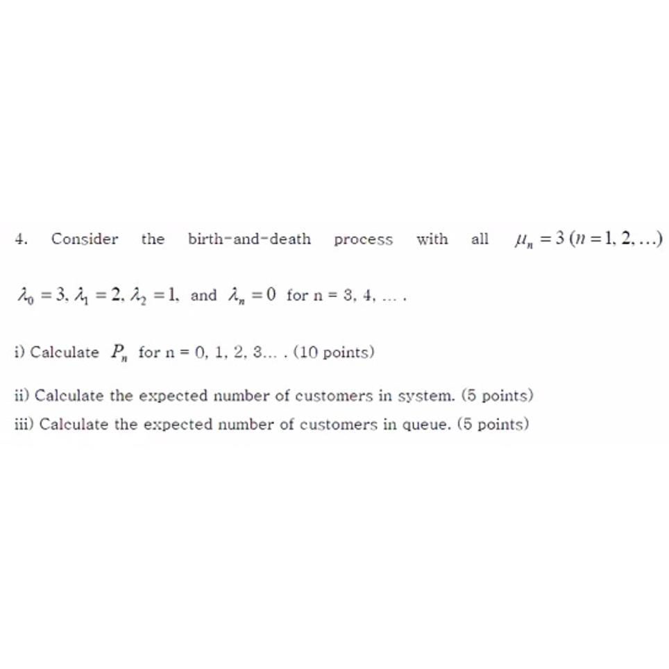 Solved Consider the birth-and-death process with all | Chegg.com