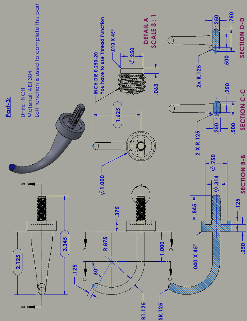 Solved Create the object in the image in solidworks 2023 | Chegg.com